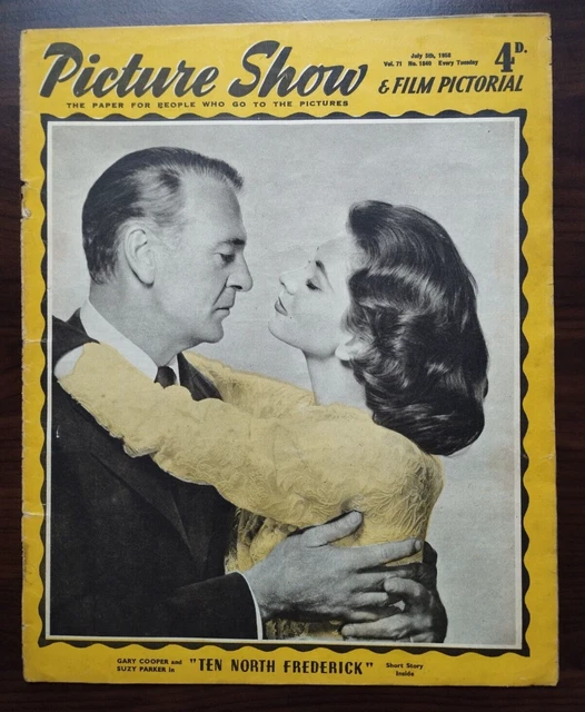 VINTAGE PICTURE SHOW film Magazine 1958 Gary Cooper Suzy Parker cover ...