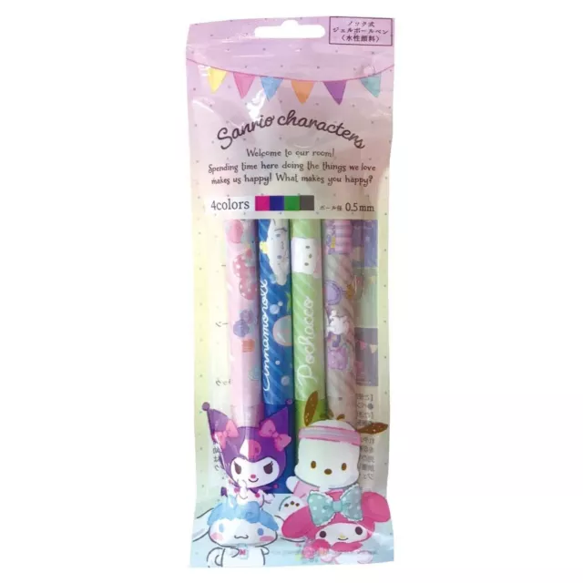 Sanrio Pochacco Hello Kitty My Melody Kuromi Cinnamoroll Pen Set 5 Pens