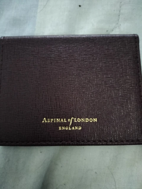 GENUINE ASPINAL OF LONDON Fine Leather Card Holder / Wallet NEW ...