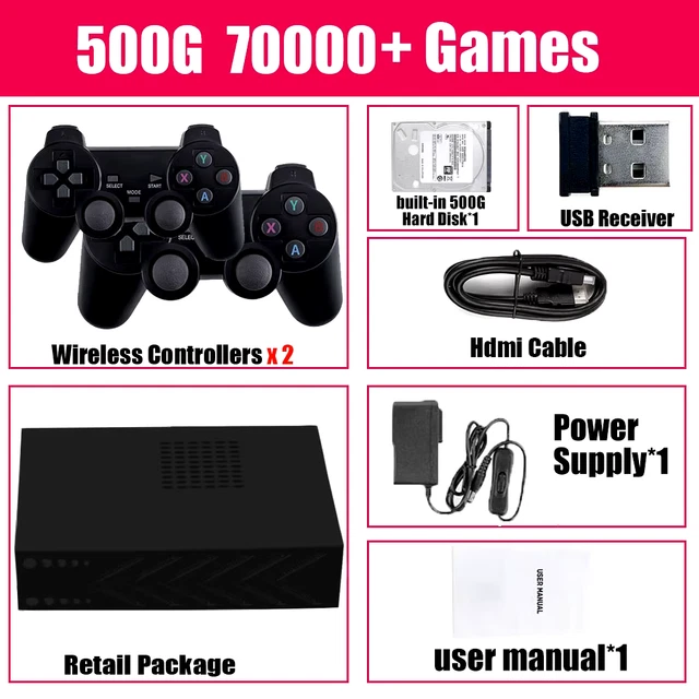 RETRO VIDEO GAME Console R3 PRO Batocera System 500GB 3865U 70000+Games for Wii £104.99 ...