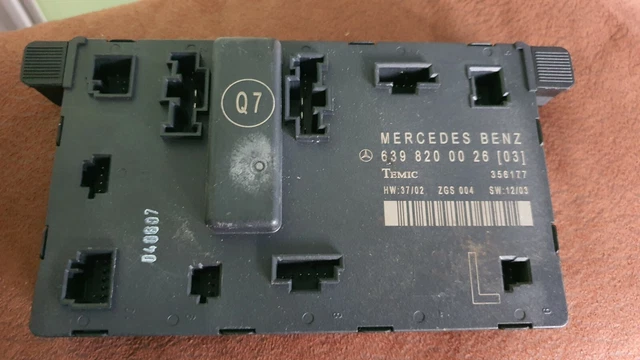 MERCEDES VITO W639 Passenger Side Door Control Module 639 820 00 26 03 ...