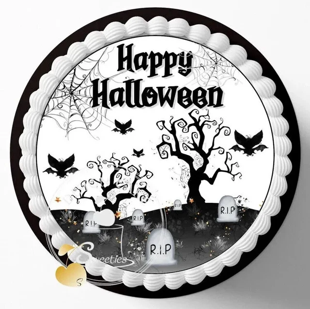 TORTENAUFLEGER HALLOWEEN FRIEDHOF Monster Gruselig Geister Tortenbild Horror EUR 10,58 - PicClick DE