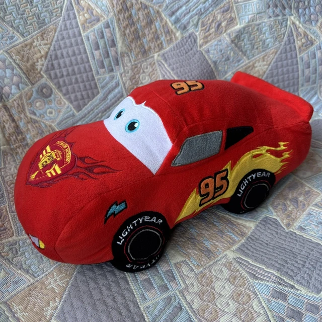 LIGHTNING MCQUEEN LARGE Plush Disney Pixar Cars Movie Red Soft Toy ...