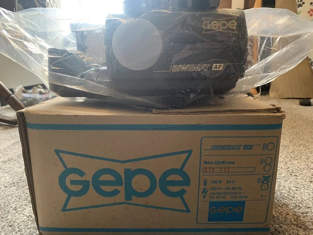 GEPE SLIDE PROJECTOR Type AF1 BIWEMAT Made West Germany Original Box ...