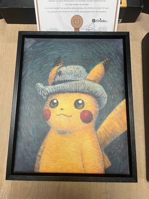 POKEMON X VAN Gogh Museum |Pikachu Canvas with certificate and receipt ...