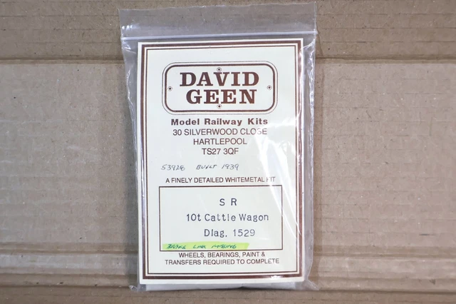 DAVID GEEN 53928 OO GAUGE KIT BUILT SOUTHERN SR LSWR 10 TON CATTLE ...