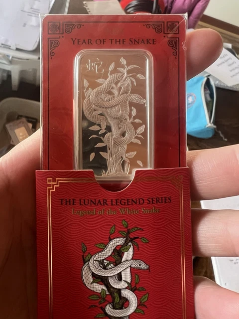 THE 1OZ PAMP Lunar Legend Series “Year of the Snake” Silver Bar (2025 ...