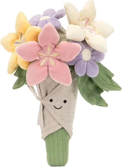 AMUSEABLE BOUQUET OF Flowers Stuffed Plush Kid Toy for Girlfriend Gift ...