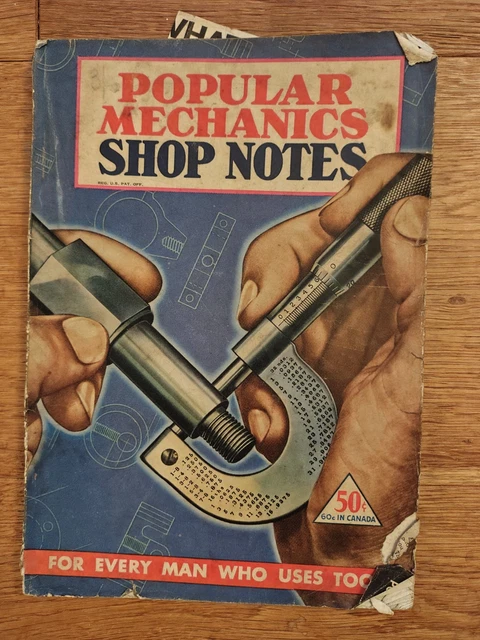 POPULAR MECHANICS SHOP Notes 1945 Vintage Booklet "For Every Man Who ...