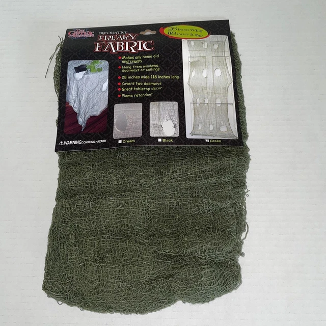 GREEN FREAKY FABRIC Net Door Halloween Decoration Haunted House Party ...