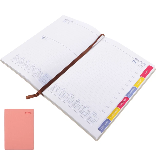 ACADEMIC YEAR CALENDAR 2024 day planner notebook 2024 schedule book ...