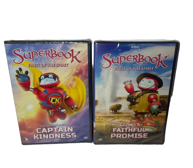LOT DE DEUX SuperBook DVD Fruit of the Spirit Captain Kindness Fidèle ...