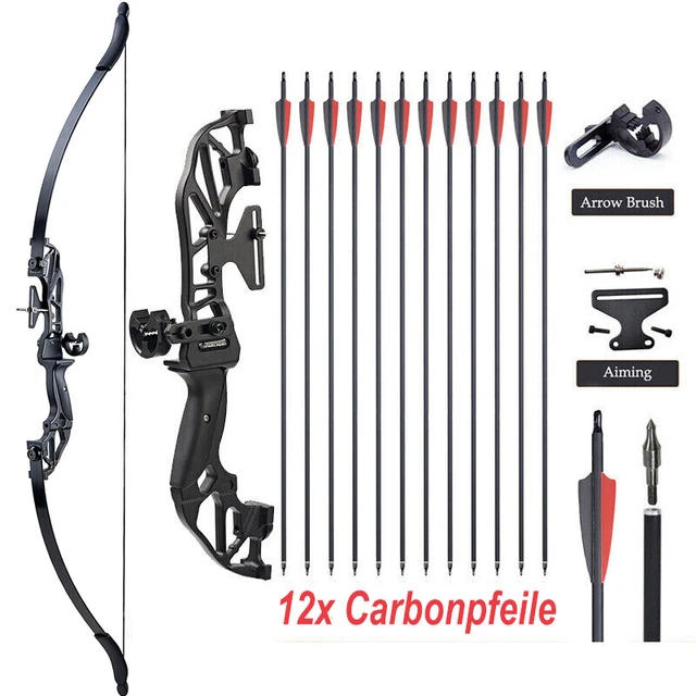 54” BOGENSCHIESSEN TAKEDOWN Recurve Bogen mit Bogensicht für ...