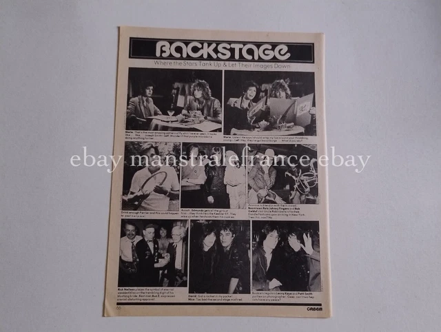 DAVID JOHANSEN NICO Debbie Harry Bryan Ferry Andy Warhol clipping USA ...