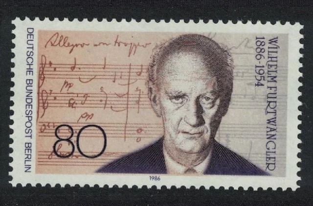 MUSIC WILHELM FURTWANGLER composer and conductor Berlin 1986 MNH SG# ...