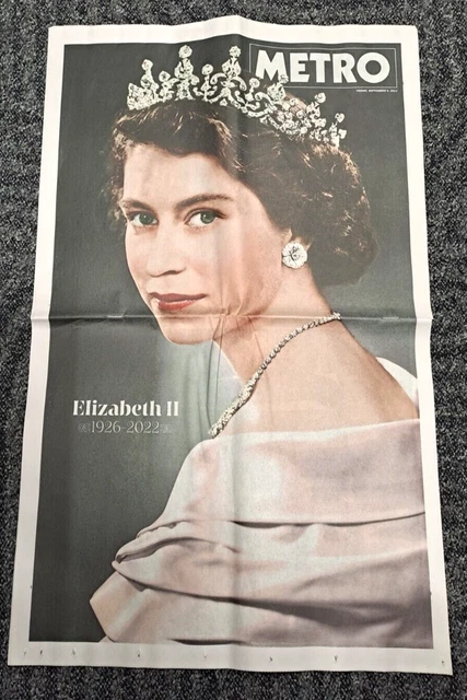 QUEEN ELIZABETH II: Metro Uk Newspaper Tribute 1926-2022: 9Th September ...