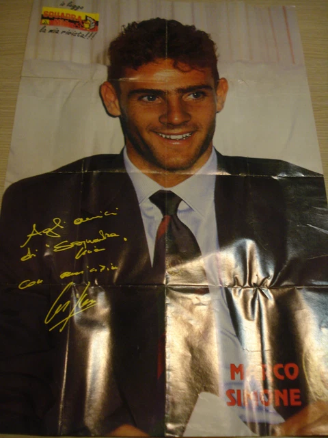MAXI AFFICHES AC Milan Marco Simone CM 65 X 43 Equipe Mia 1992 EUR 3,59 ...