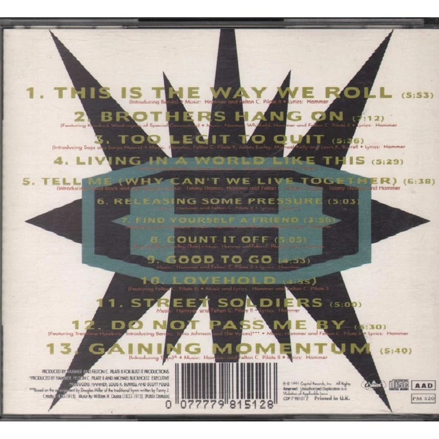MC HAMMER CD Too Legit To Quit Capitol Records – CDP7981512 Nuovo EUR ...