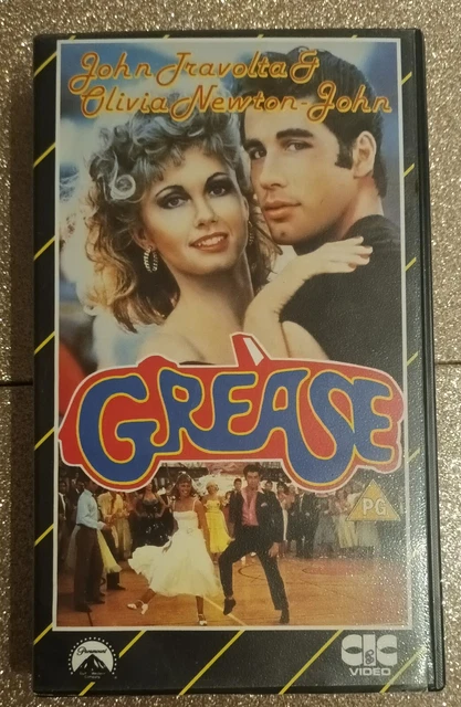 GREASE VHS (1987) Olivia Newton-John, John Travolta. Screen Legends ...