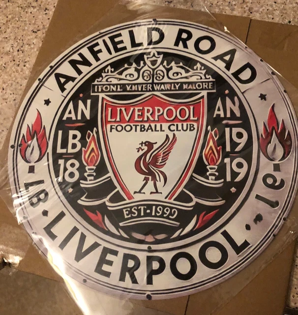 LIVERPOOL FOOTBALL CLUB Metal Wall Display Sign New Ideal Man Cave Home ...