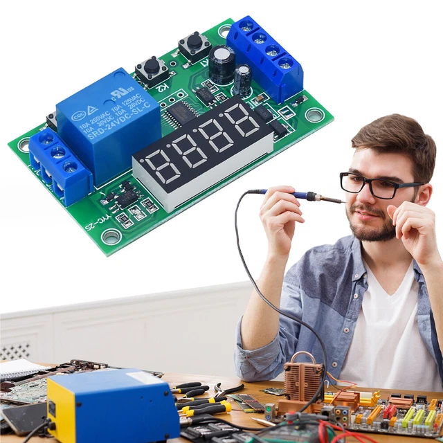 Modulo RelÈ Ritardo Modulo Relè Programmabile Timer Ciclo Interruttore Ritardo 24 V ♞ Eur 5 58