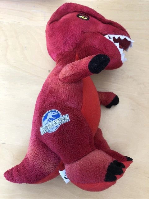JURASSIC WORLD SOFT toy plush Velociraptor Red 10" film park JW raptor ...