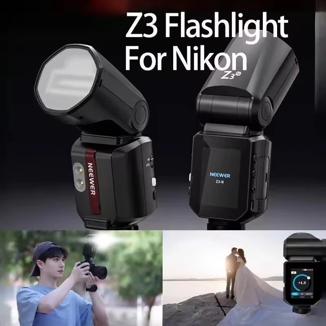 NEEWER Z3-C/N/S/F 100WS 2.4G HSS TTL Round Head Speedlite Camera Flash ...