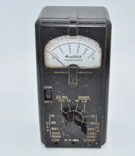 HEATHKIT PRECISION HANDITESTER Multimeter 6"x3"x3” Vintage Heathkit ...