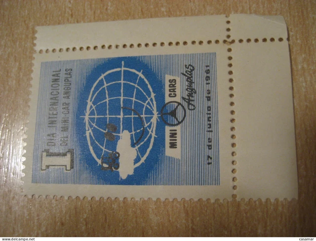 1961 ANGUPLAS MINI Car Cars Auto Poster Stamp Vignette Espagne Label ...