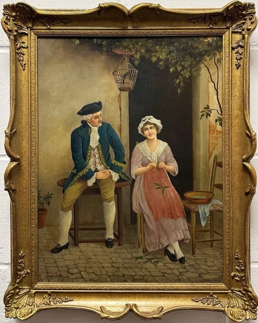 OLIVER STOCKMAN (ENGLISH School) : The Courtship , Oil On Canvas ...