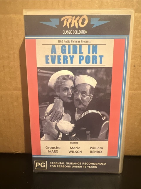 A GIRL IN Every Port VHS Vintage Groucho Marx - RKO Classic Collection ...