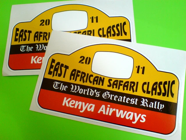 EAST AFRICAN SAFARI CLASSIC Race Rally Car Stickers Decals 2 off 150mm ...