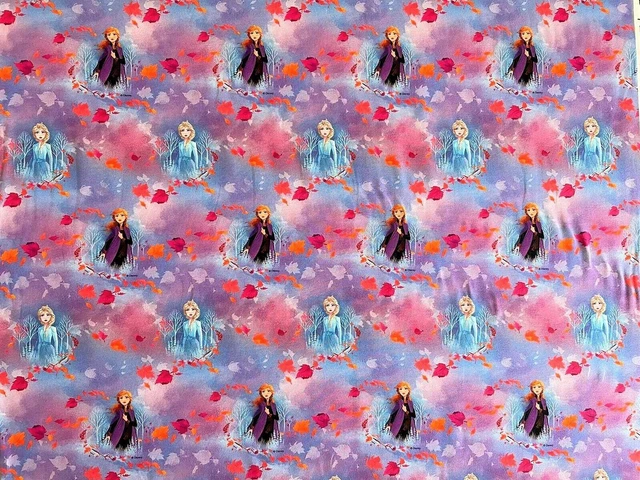 BAUMWOLLE JERSEY STOFF Eiskönigin Anna und Elsa Preis für 0,50m ...