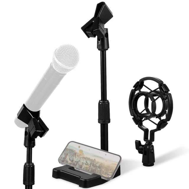 SUPPORT DE MICRO Bureau Pied - Microphone Pour Enregistrement EUR 27,75 ...