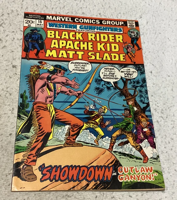 1973 MARVEL WESTERN Gunfighters #15 Black Rider Apache Kid Matt Slade ...