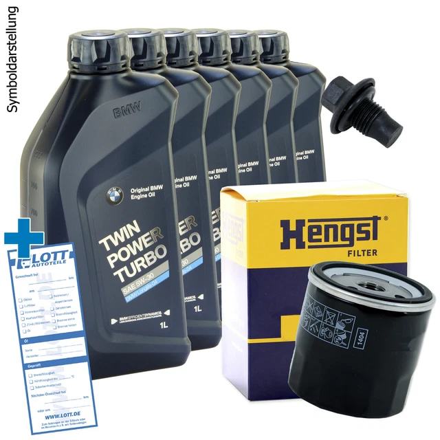 ÖLWECHSEL SET HENGST Ölfilter + Original BMW Motoröl 5W-30 6L + Ablassschraube £86.19 - PicClick UK