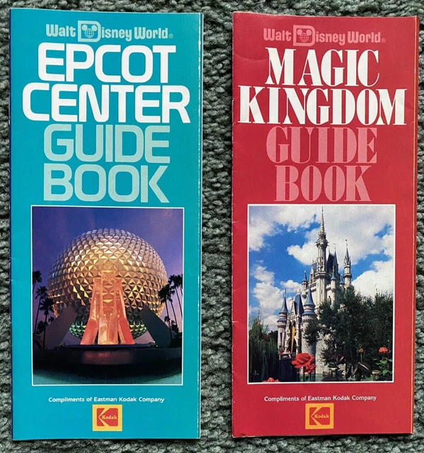 RARE VINTAGE 1985 Walt Disney World Magic Kingdom & Epcot Center Guide ...