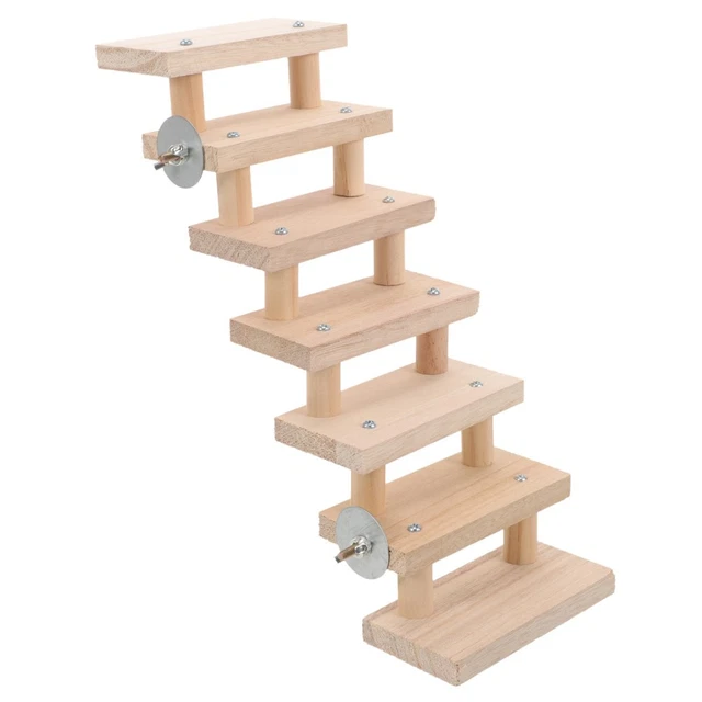 PARROT LADDER WOODEN Bird Ladder Bird Cage Ladder Parrot Claw Grinding ...