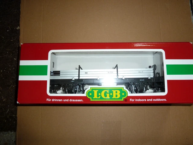 LGB 40090, SPUR G, Niederbordwagen der RhB mit Bühne, OVP, neuwertig ...