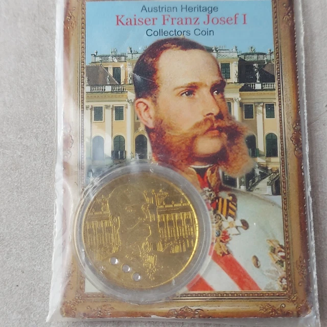 ANCIENNE MÉDAILLE / Collector Coin,Kaiser Franz Josef I, Swarovski EUR ...