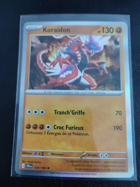 CARTE POKÉMON KORAIDON Rare Holo 124/198 Écarlate Et Violet EUR 1,50 - PicClick FR