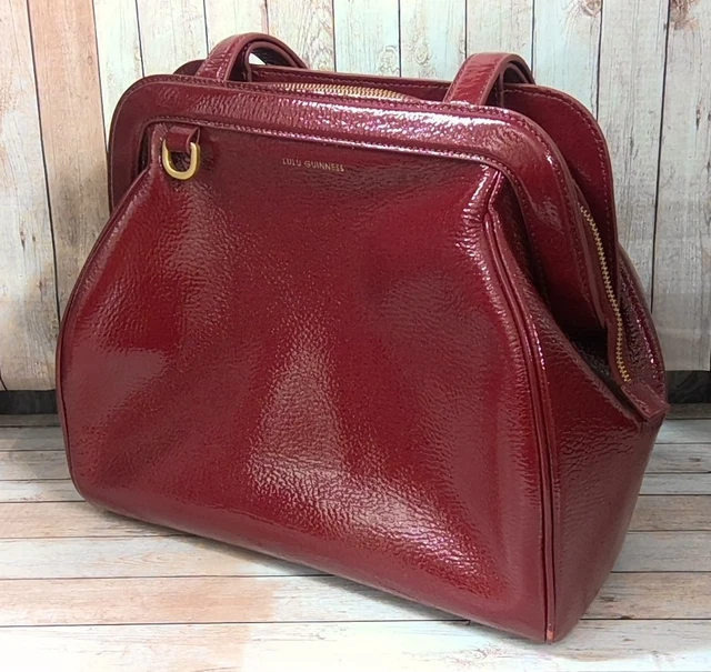 WOMEN'S LULU GUINNESS Paula Red Top Handled Handbag - CG R08 £8.50 ...