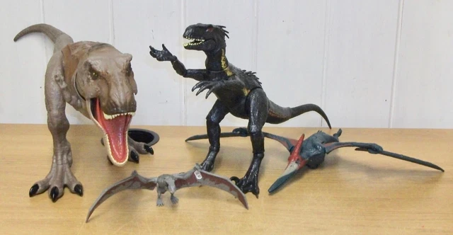SET OF 4 Jurassic World dinosaurs inc. Tyrannosaurus Rex, Indoraptor ...