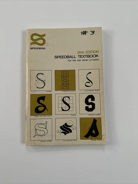 SPEEDBALL TEXTBOOK FOR Pen and Brush Lettering 20th Edition Vintage ...