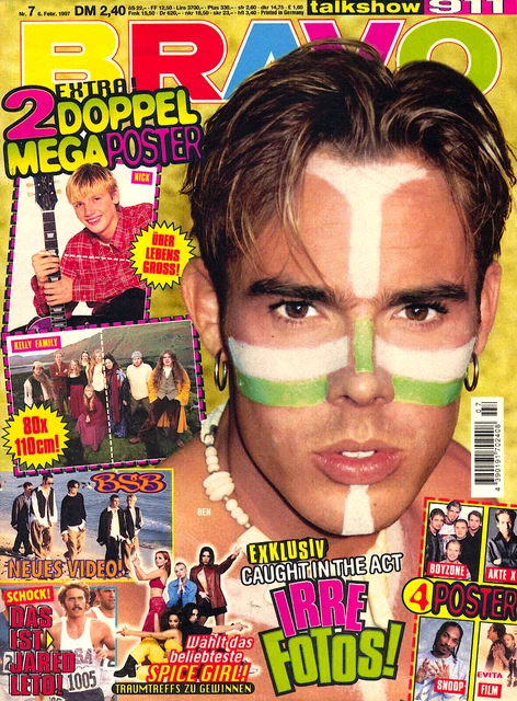 MAGAZINE BRAVO N° 7/1997, CITA, SPICE GIRLS, NO MERCY, JAMIROQUAI, BSB ...