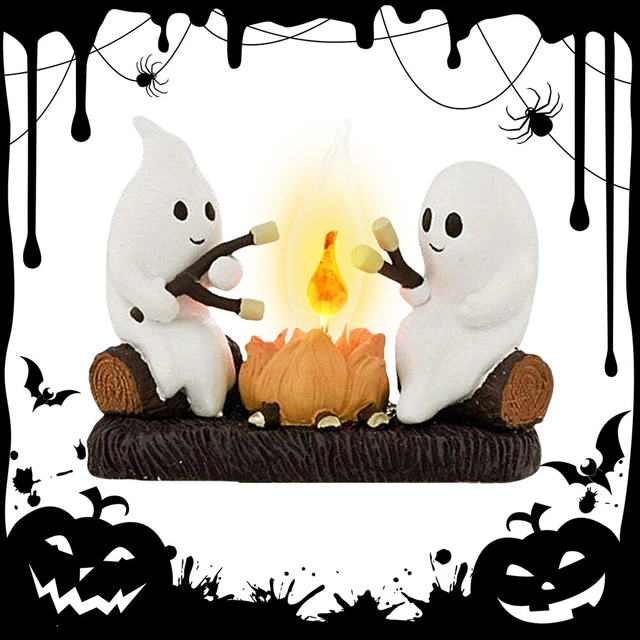 LED GHOST CAMPFIRE Flickering Night Light Plug Into Wall Resin Home ...