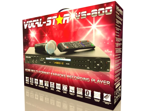 VOCAL-STAR VS-800 CDG DVD Bluetooth Karaoke Machine & 36 canzoni XD659 ...