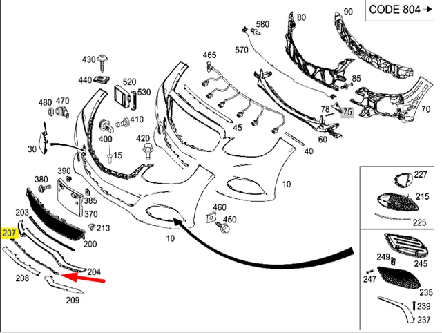 MERCEDES-BENZ E-KLASSE W212 Frontstoßstangenverkleidung A2128853274 ...