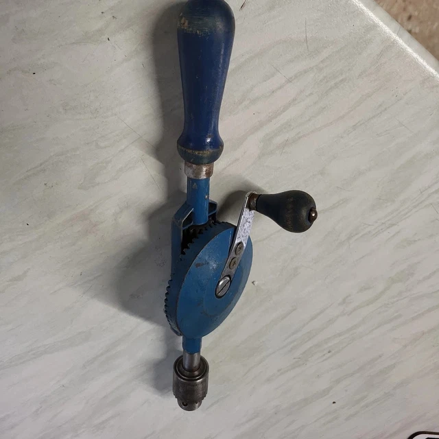 VINTAGE FOOTPRINT HAND Drill- Made in Sheffield England- Carpenters ...