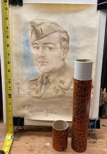 ORIGINAL COLORED PENCIL Drawing of US Army Officer EUR 4,23 - PicClick DE